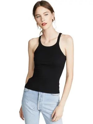 RE/DONE Ribbed Tank - Black
