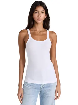 RE/DONE Ribbed Tank - Optic White