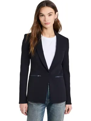 Veronica Beard Scuba Jacket - Navy