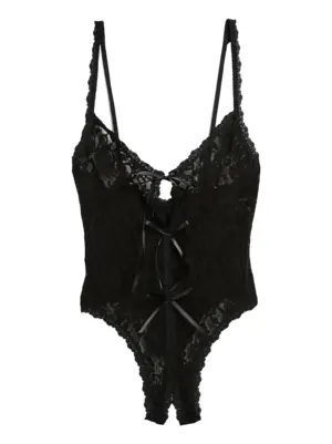 Hanky Panky After Midnight Open Teddy - Black