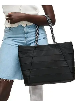 URBAN EXPRESSIONS Lyla Quilted Tote - Black