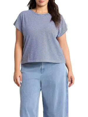 Eileen Fisher Striped Organic Cotton T-shirt - Infty