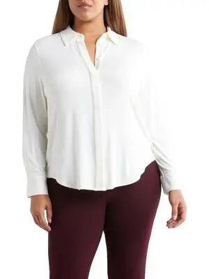 Universal Standard Elbe Button-up Shirt - White