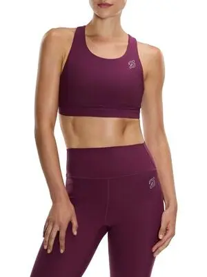 PELOTON Cadent Mid Neck V Strap Bra - Deep Plum
