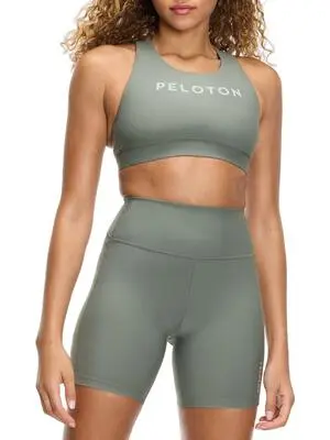PELOTON Peloton Cadent Mid Neck V Strap Bra Green Fog