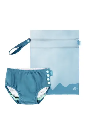 UV SKINZ Adjustable Swim Diaper Set - Baltic