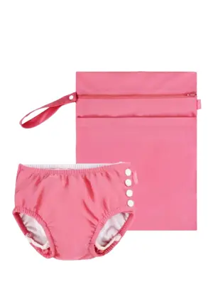 UV SKINZ Adjustable Swim Diaper Set - Wild Rose