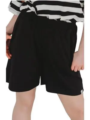 TURTLEDOVE LONDON Turtledove London Organic Cotton Audrey Printed Shorts Black