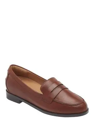 FRANKIE4 Classic Leather Penny Loafers - Deep Tan