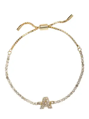 Baublebar BaubleBar Initial Tennis Slider Bracelet Gold A