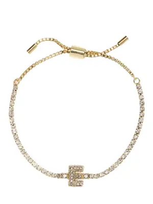 Baublebar BaubleBar Initial Tennis Slider Bracelet Gold E