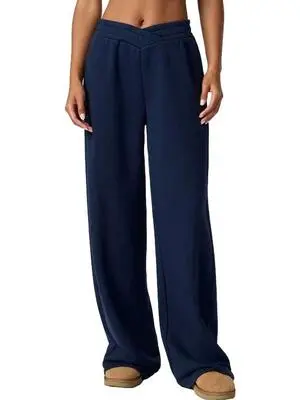 FLORENCE BY MILLS Florence By Mills Cozy Crush V Wide Leg Sweatpants Navy
