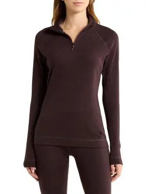 Smartwool Classic Thermal Merino Base Layer Quarter Zip - Mink Heather