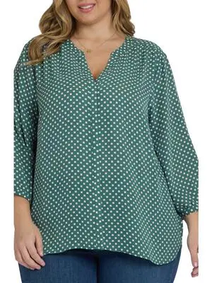 NYDJ Pintuck Top - Adeline Dots