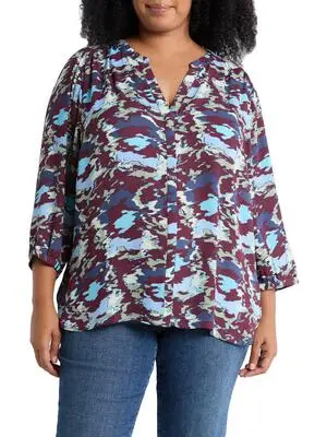 NYDJ NYDJ Pintuck Top Boundless Mauve