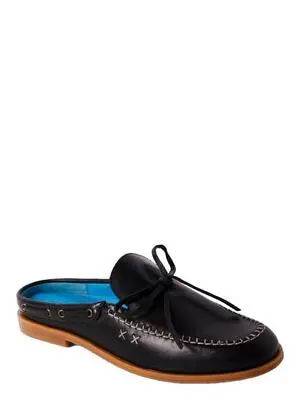 Free People Free People Seas The Day Leather Loafer Mule Black