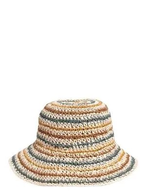 Treasure & Bond Stripe Crochet Bucket Hat - Yellow Combo