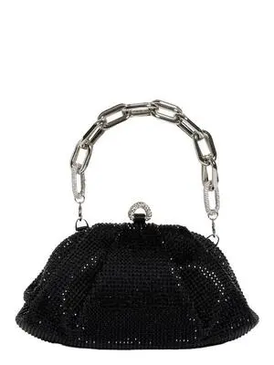 Judith Leiber Gemma Crystal Clutch - Silver Jet