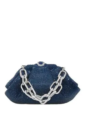 Judith Leiber JUDITH LEIBER COUTURE Gemma Crystal Clutch Silver Midnight Navy