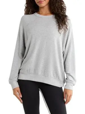 Splits59 Andie Oversize Crewneck Sweatshirt - Heather Grey