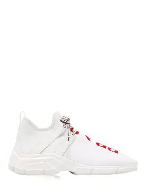 Prada Logo Knit Sneakers - White