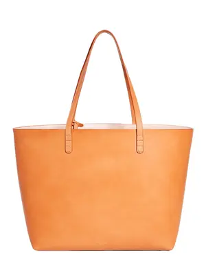 MANSUR GAVRIEL Mansur Gavriel Large Leather Tote Camello/rosa