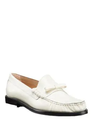 STUART WEITZMAN Lottie Bow Loafer - Cream
