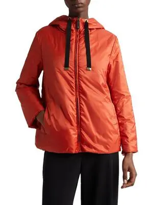 Max Mara Max Mara Greenh Insulated Hooded Jacket Orange