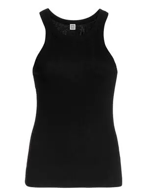 TOTEME Espera Ribbed Top - Black
