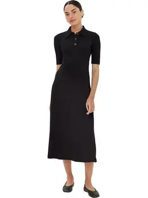Rosetta Getty Collared Polo Dress - Black