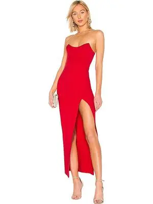 Superdown Ryleigh Strapless Maxi Dress - Red