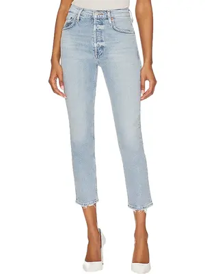 AGOLDE AGOLDE Riley High Rise Straight Crop Jeans Dynamic