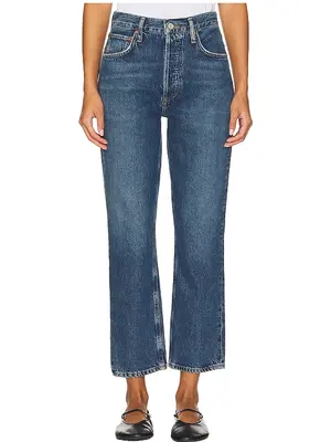 AGOLDE Riley High Rise Straight Crop Jeans Control