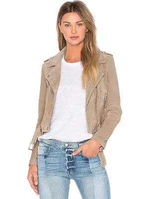 Blanknyc Suede Moto Jacket - Sand Stoner