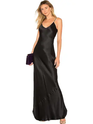 NILI LOTAN Cami Gown - Black