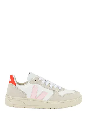 VEJA V-10 Sneaker White & Petale & Orange Fluo