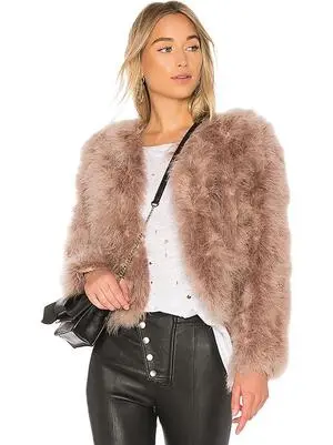 LAMARQUE LAMARQUE Deora Feather Jacket Rose Dust