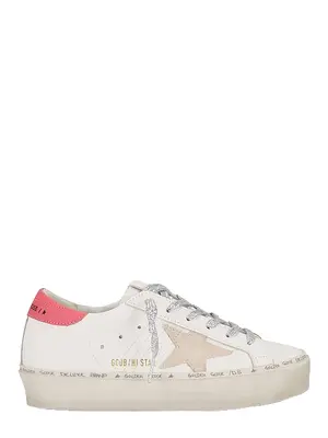 Golden Goose Hi Star Sneakers White  Taupe  & Mineral Red