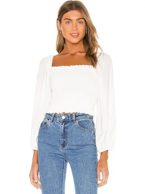 Show Me Your Mumu Mindy Top - White