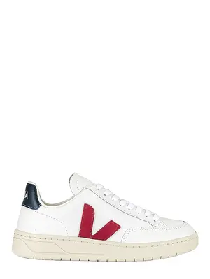 VEJA V-12 Leather Sneakers Extra White & Marsala Nautico