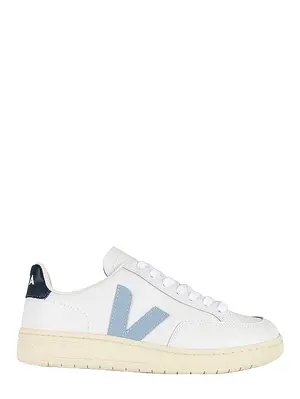 VEJA V-12 Leather Sneakers Extra White & Steel Nautico