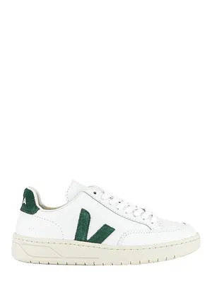 VEJA V-12 Leather Sneakers Extra-white & Cyprus