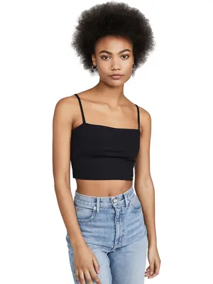 Susana Monaco Crop String Top - Black
