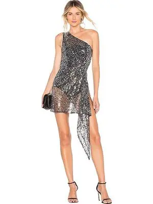 H:OURS H:ours Candy Metallic Dress