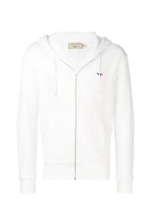 Maison Kitsuné Fox Zip-up Hoodie - White