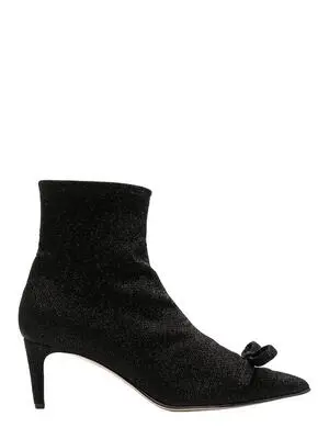 Red Valentino Bow-detail Ankle Boots - Black