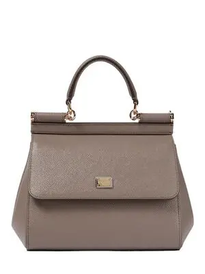 Dolce & Gabbana Dolce&Gabbana Sicily Small Leather Shoulder Bag Brown