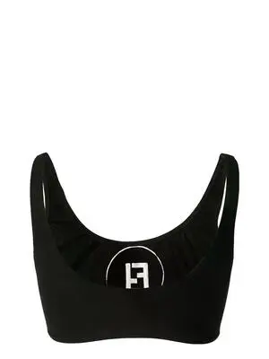 Fendi Sheer Logo Bikini Top - Black