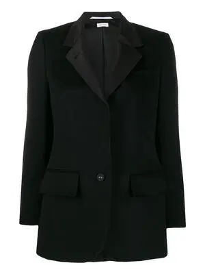 Thom Browne Wide-lapel Cashmere Jacket - Black