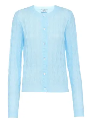 Prada Cable-knit Cardigan - Blue